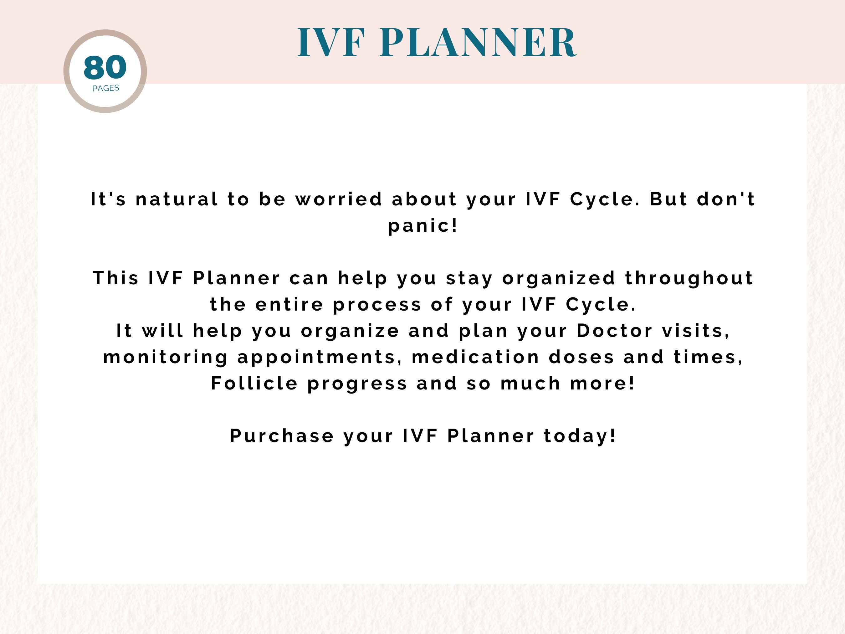 Ivf, Ivf Planner, Ivf Medication Tracker, Ivf Tracker, Ivf Journal ...