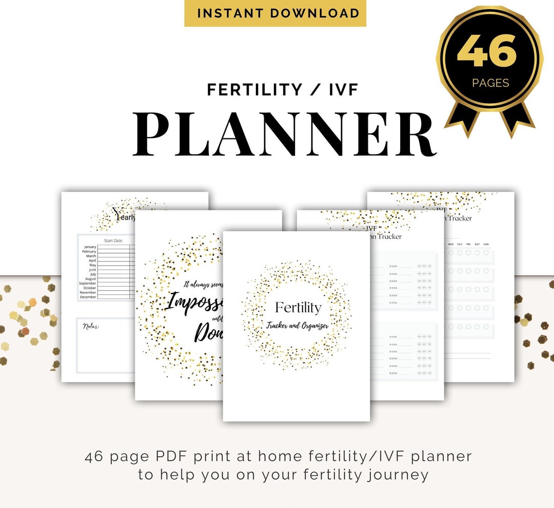 IVF Planner Printable TTC Journal IUI Medication Tracker Conception ...