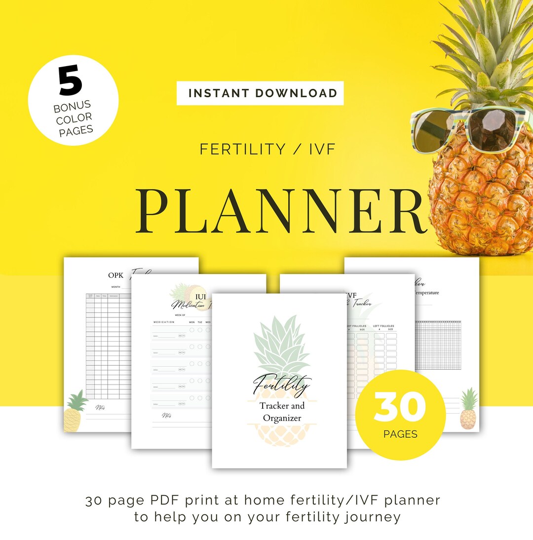 IVF Fertility Planner: Medication, Cycle, and IUI Tracker (PDF ...