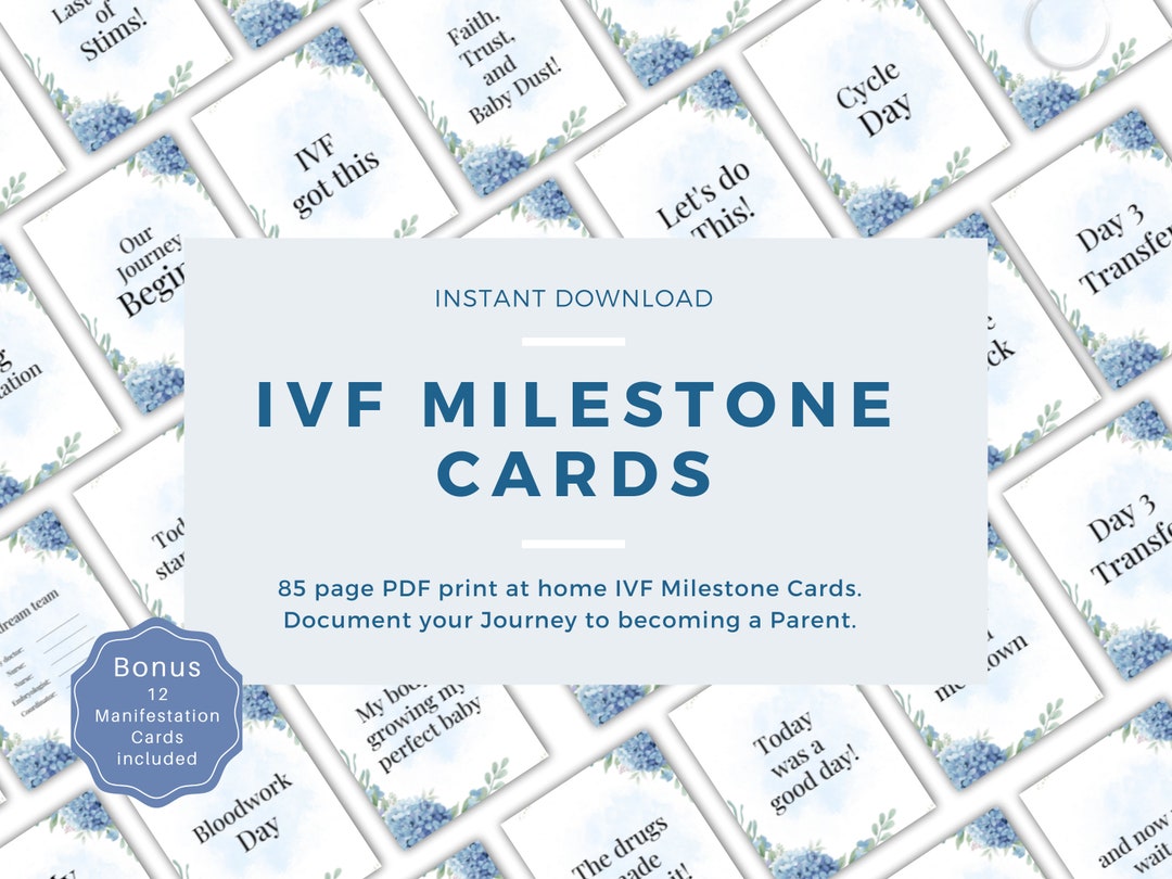 IVF Milestone Cards, IVF Cards,fertility Treatment Milestone Digital ...