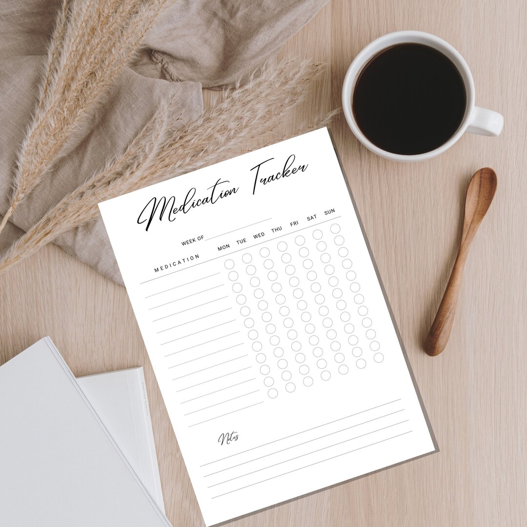 Medication Tracker PDF Digital Download Printable Planner Journal ...