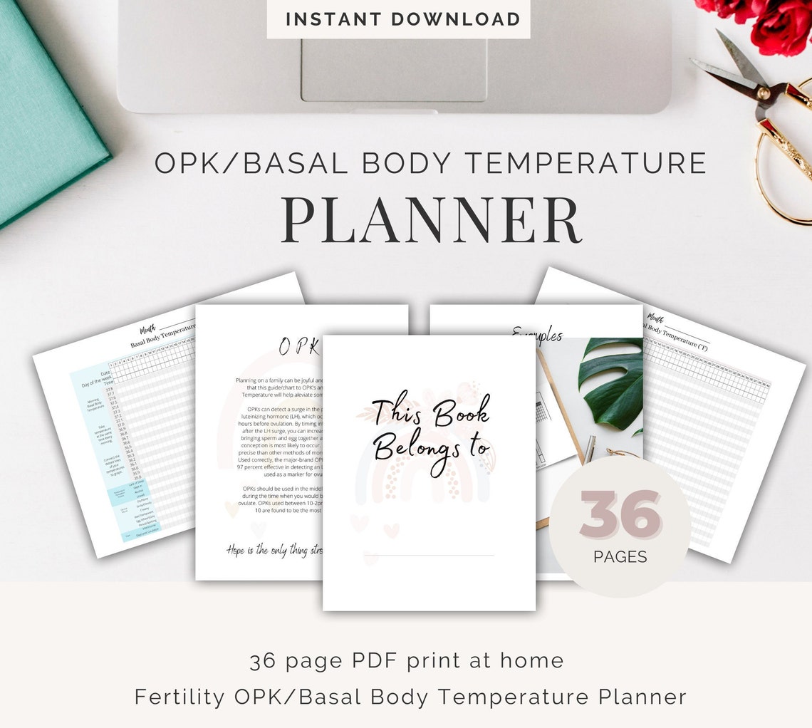 OPK Tracker Basal Body Temperature Planner TTC Journal - Etsy