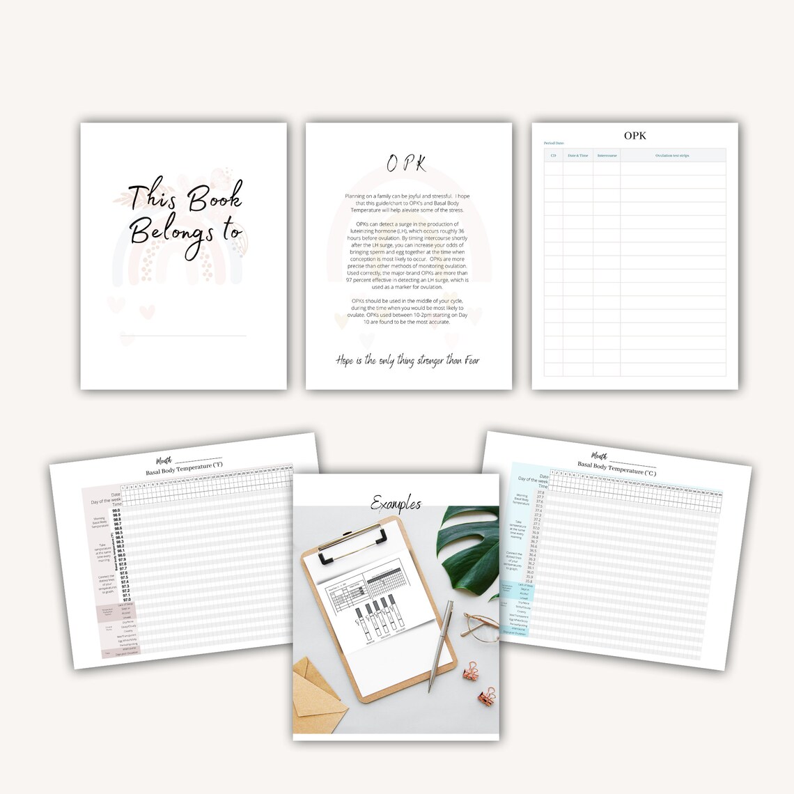 OPK Tracker Basal Body Temperature Planner TTC Journal - Etsy