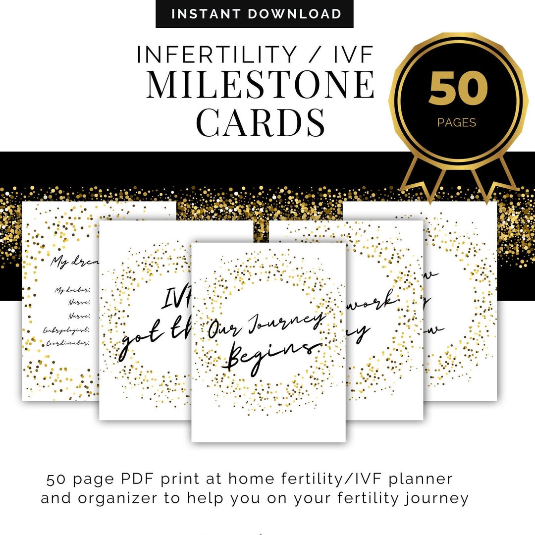 IVF, Ivf Milestone Cards, Ivf Gift, Ivf Journey, Ivf Cards, Ivf Journal ...