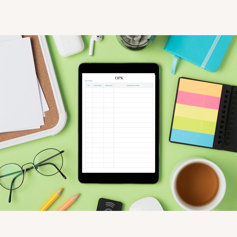 OPK Tracker, Basal Body Temperature Planner, TTC Journal, Basal Body ...