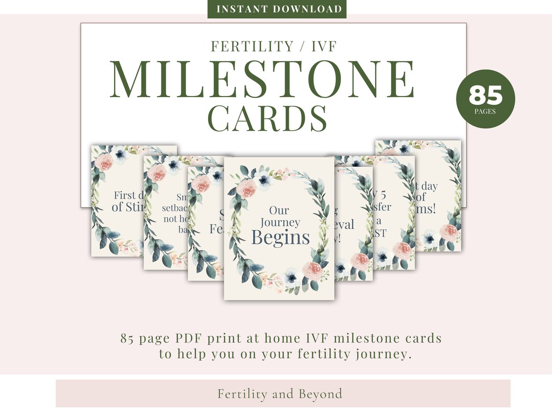 IVF Milestone Cards: Fertility Journey Gift (digital Download) - Etsy