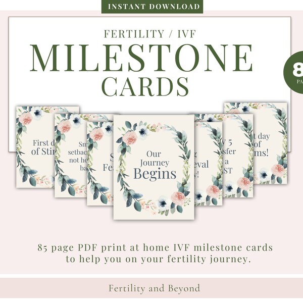 IVF Milestone Cards, IVF Cards,fertility Treatment Milestone Digital ...