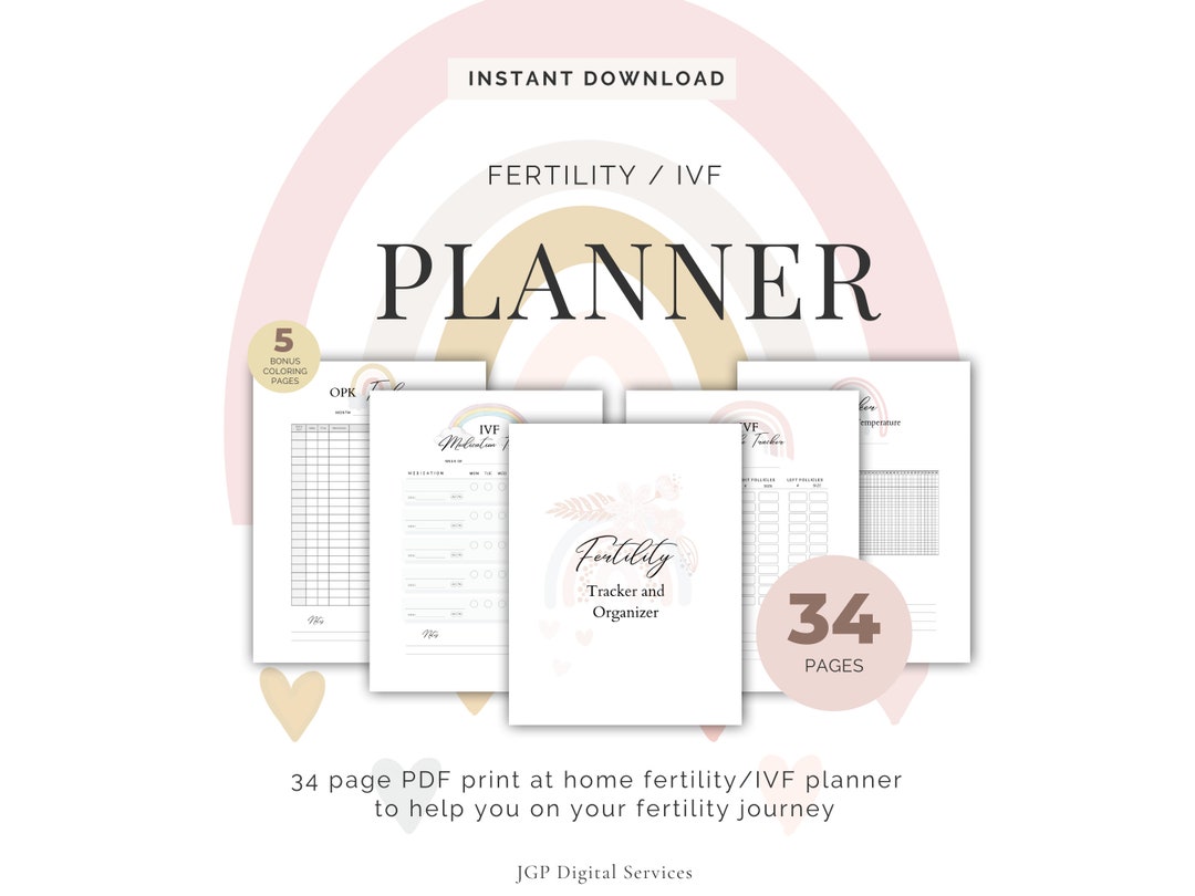 IVF Planner Printable TTC Journal IUI Medication Tracker Conception ...
