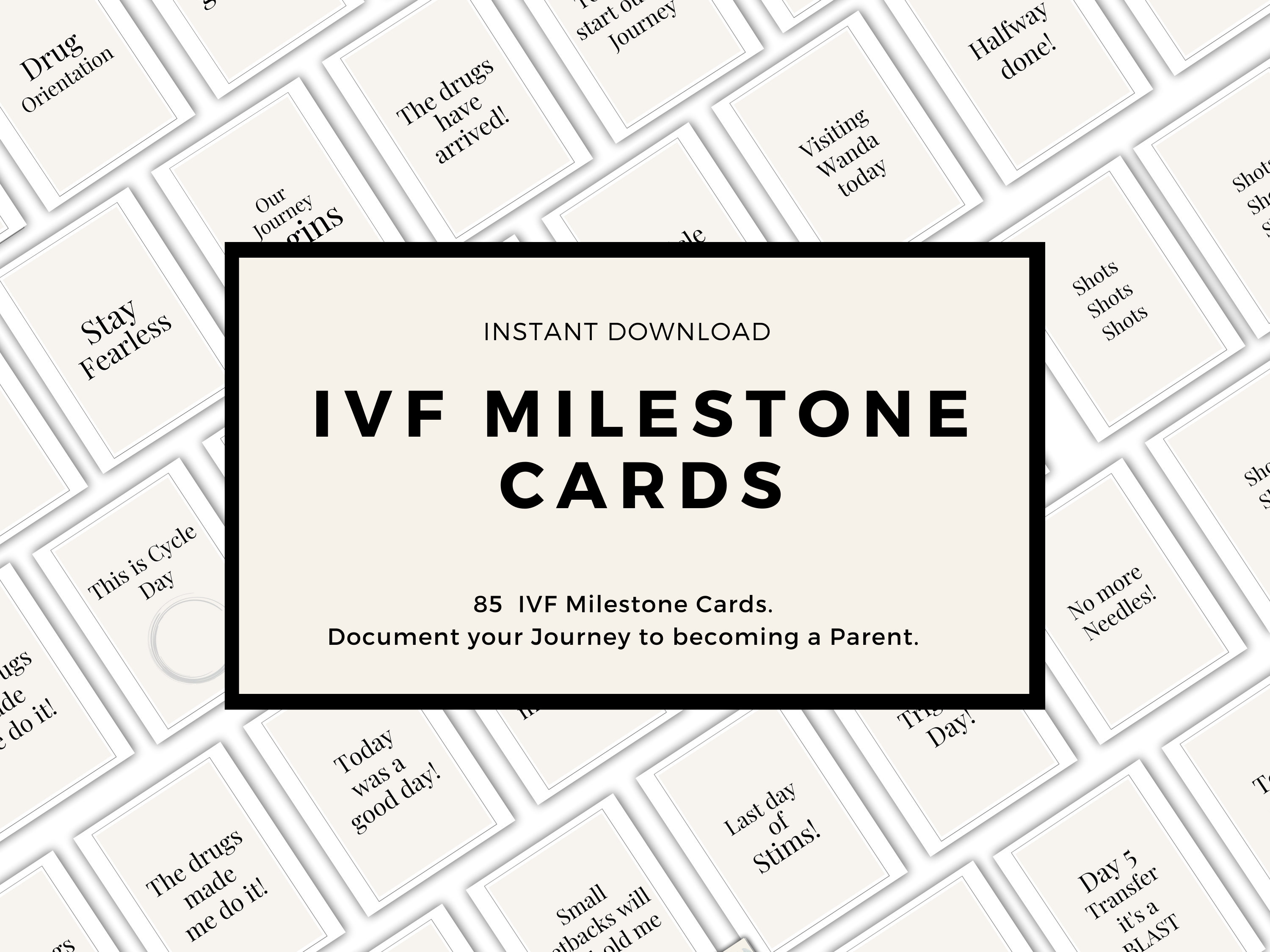 IVF Milestone Cards, IVF Cards,fertility Treatment Milestone Digital ...
