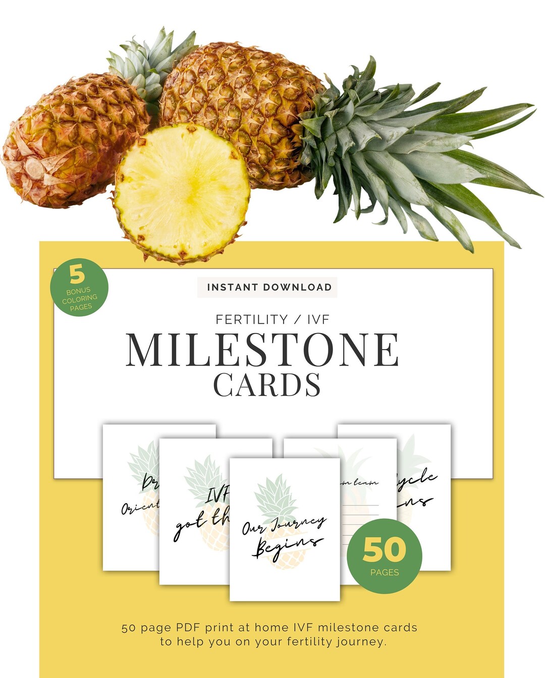 IVF Milestone Cards: Fertility Journey, Rainbow Baby (PDF) - Etsy