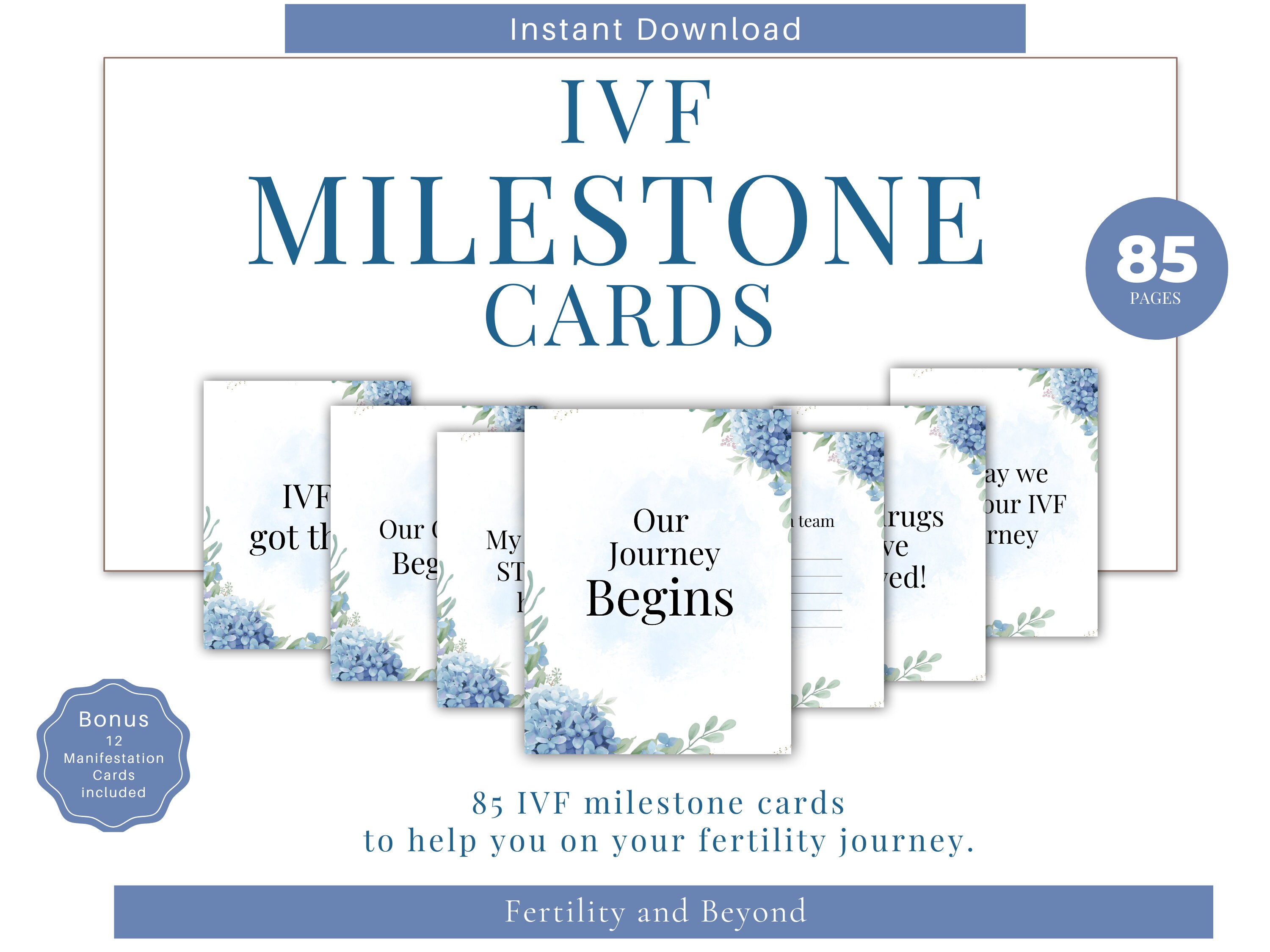 IVF Milestone Cards, IVF Cards,fertility Treatment Milestone Digital ...