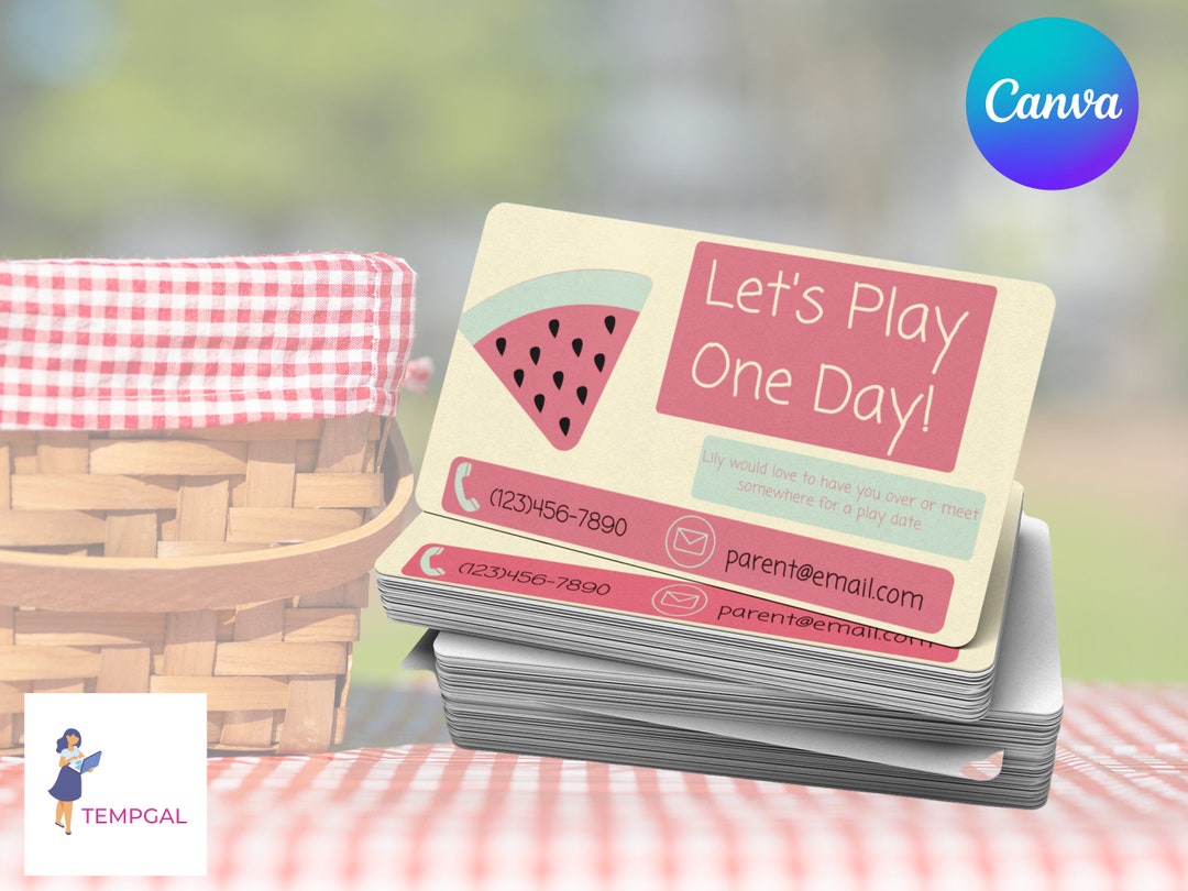 Customizable Play Date Card - Etsy