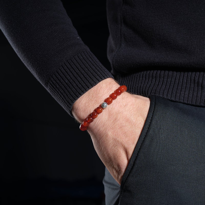 Mens Carnelian Bracelets - Etsy