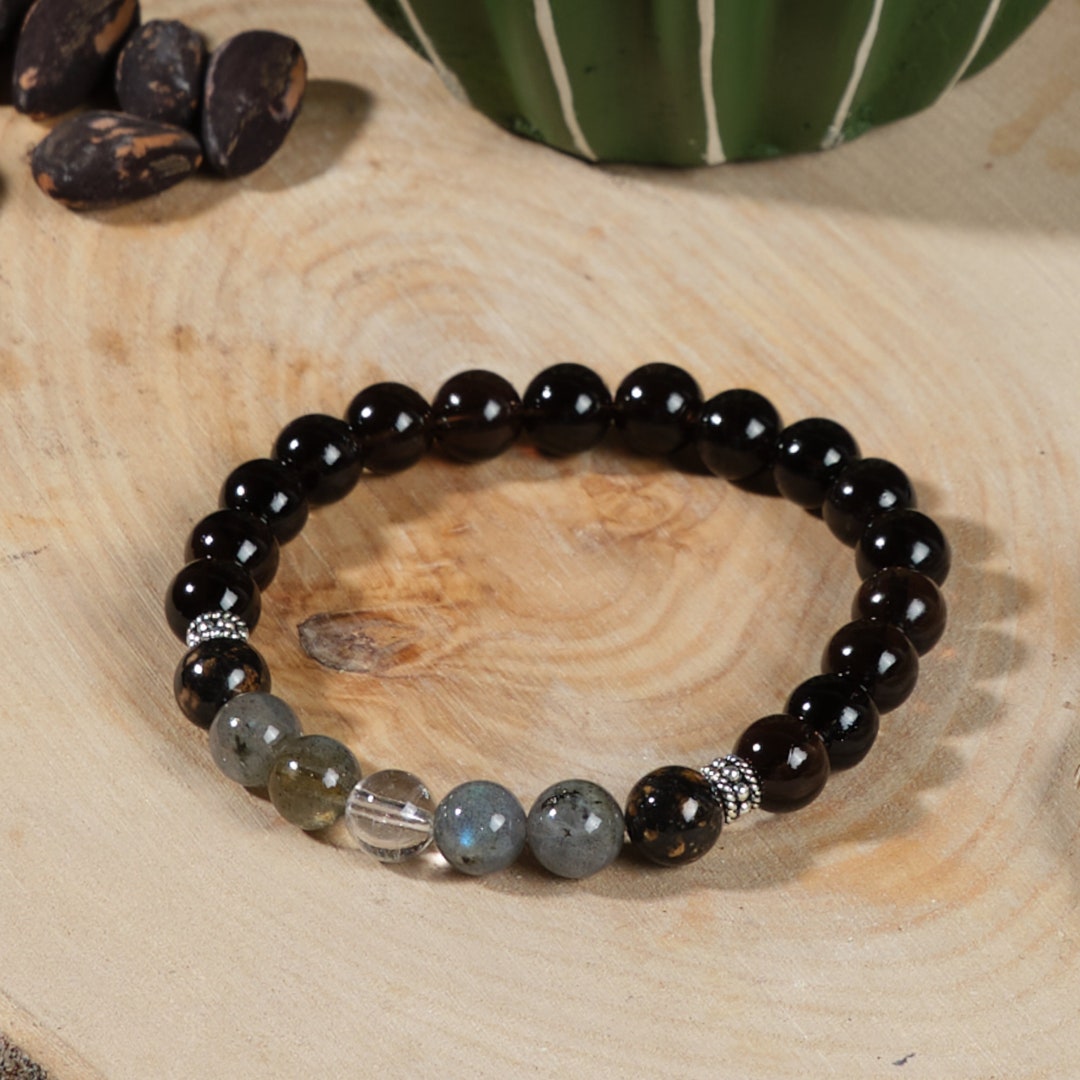 Mens Gemstone Bracelet Certified Mens Black Onyx Jewelry Bracelet ...