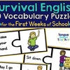 Survival English Puzzles Questions Commands Classroom ESL Vocabulary ...