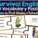 Survival English Puzzles Questions Commands Classroom ESL Vocabulary ...