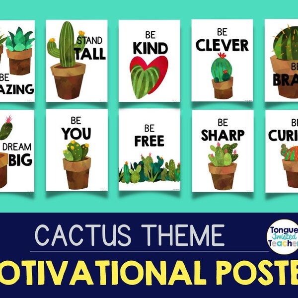 Classroom Cactus - Etsy