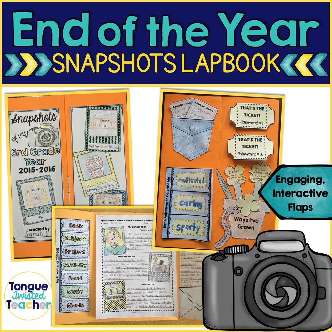 End of the Year Activities Memory Book Lapbook Keepsake - Etsy