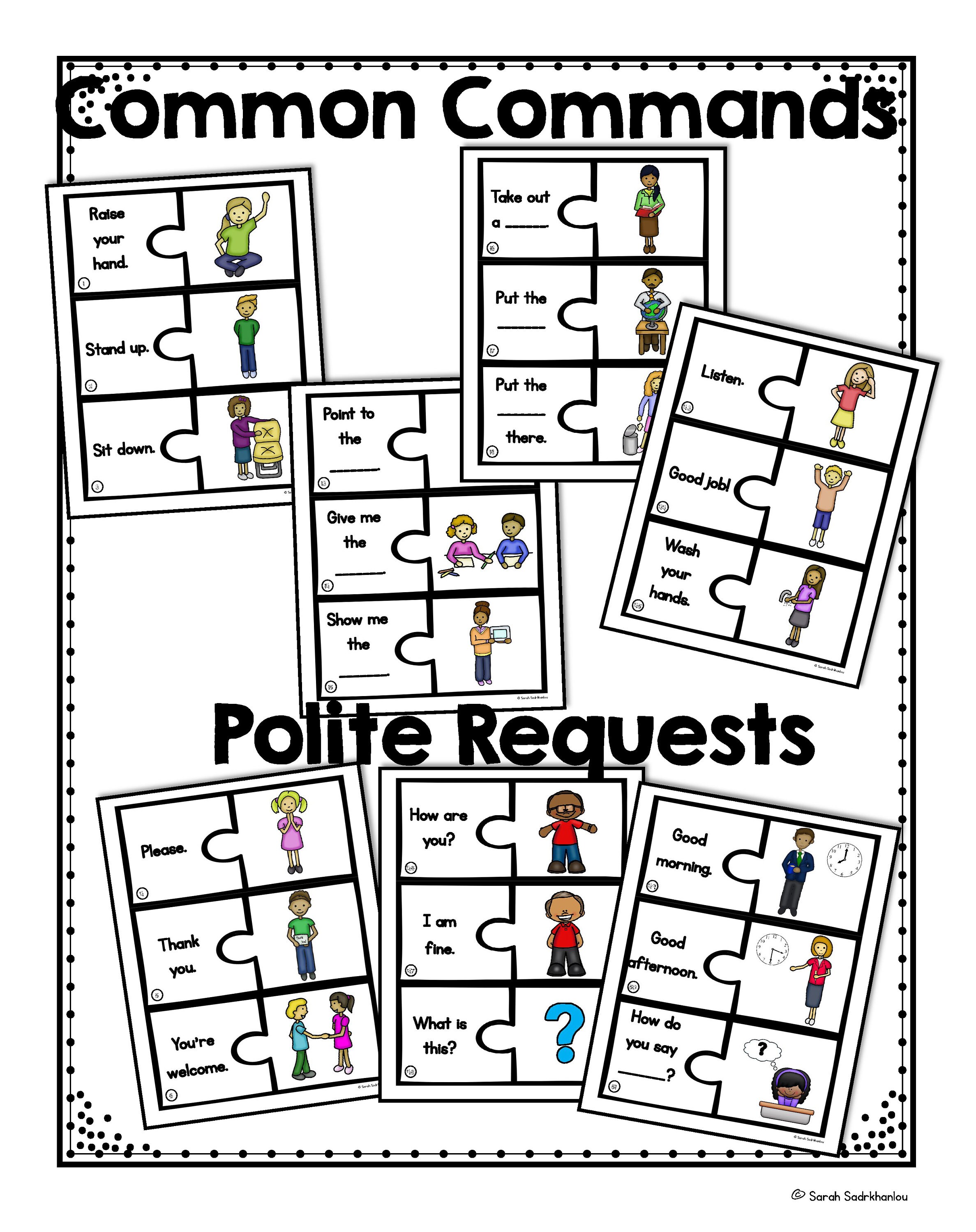 Survival English Puzzles Questions Commands Classroom ESL Vocabulary ...