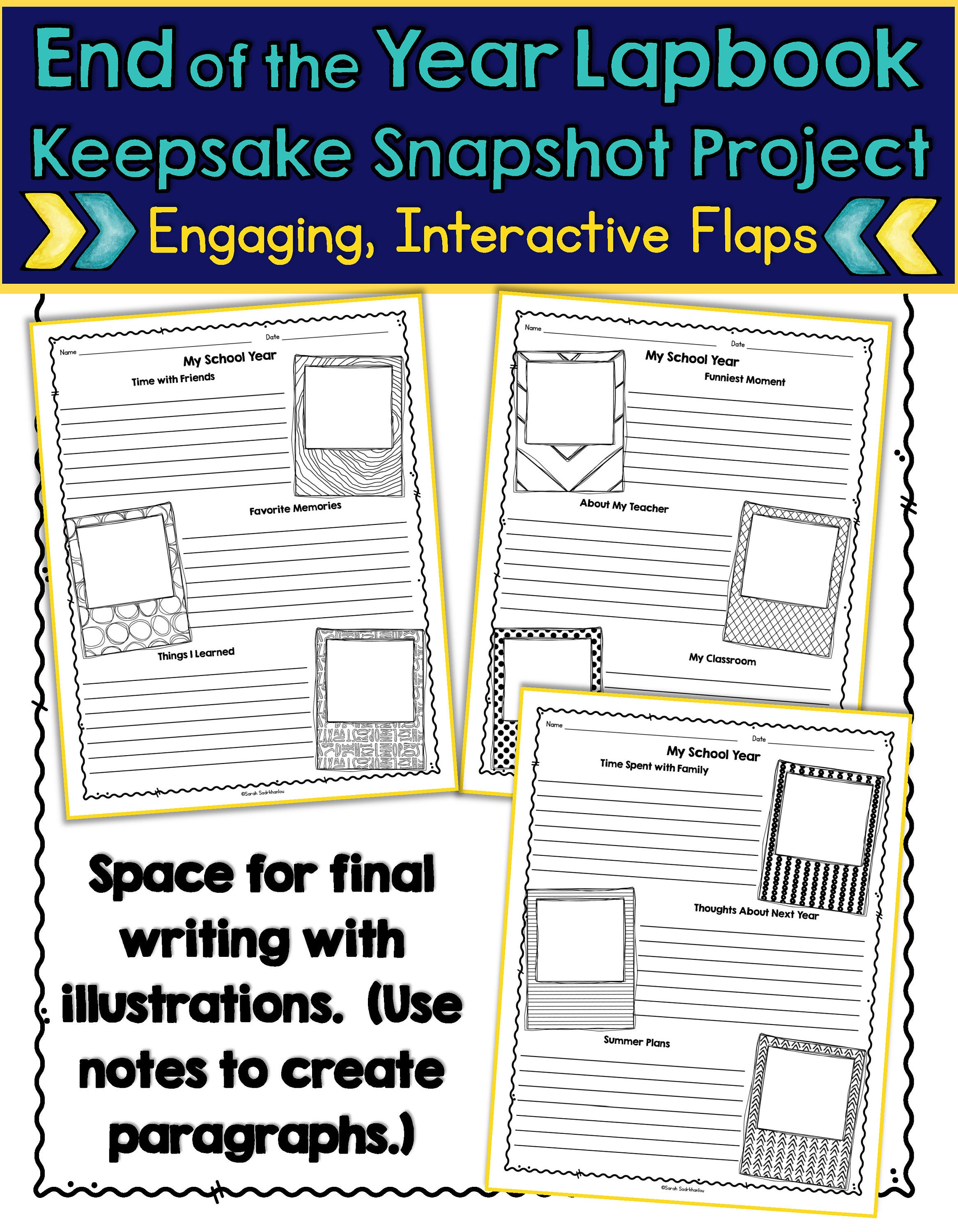 End of the Year Activities Memory Book Lapbook Keepsake - Etsy