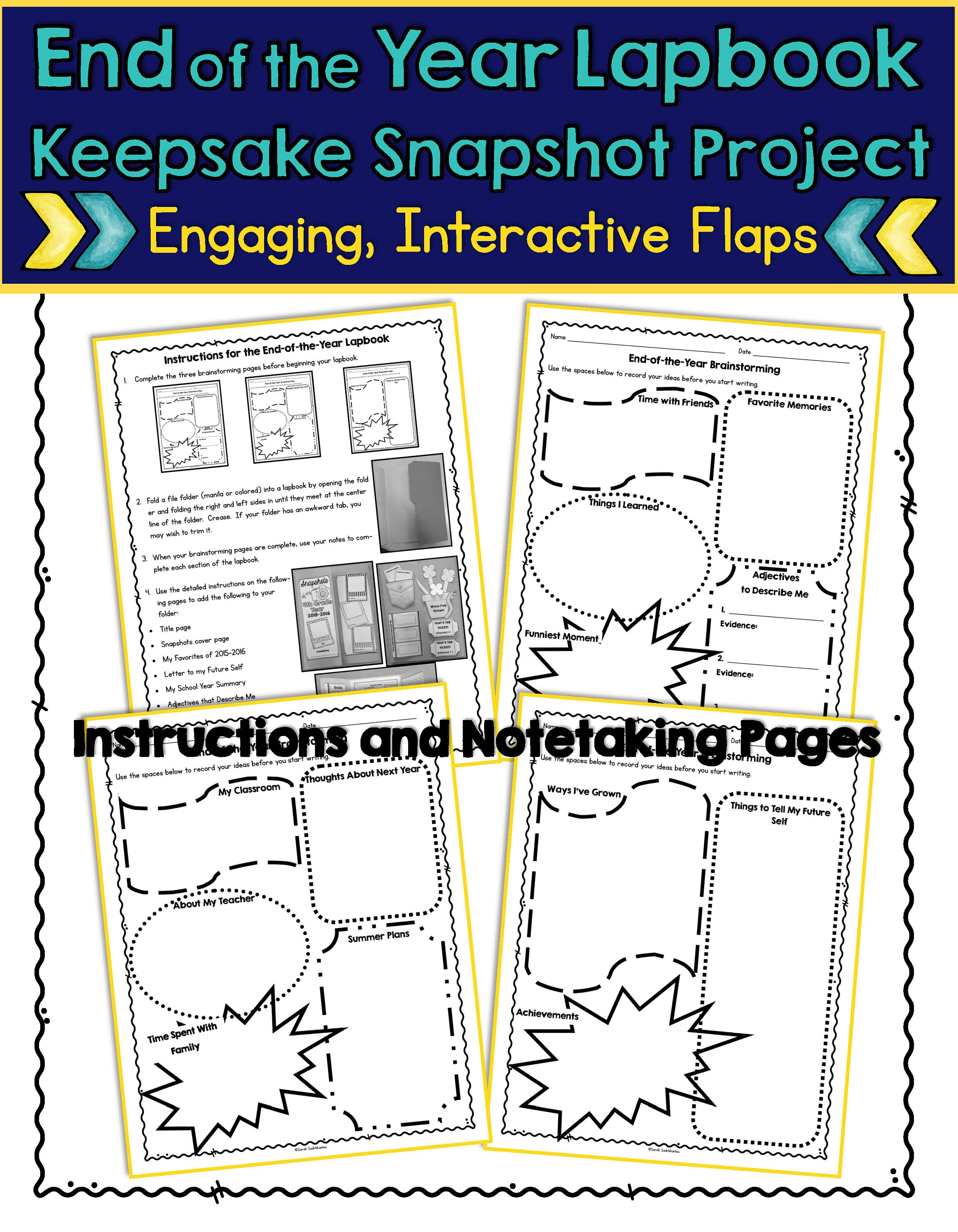 End of the Year Activities Memory Book Lapbook Keepsake - Etsy