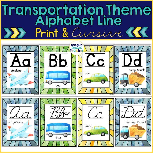 Transportation Alphabet - Etsy