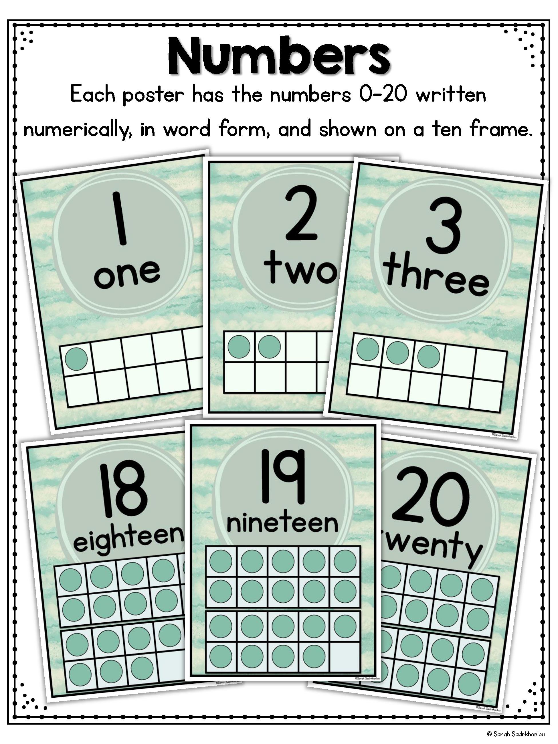 Under the Sea Ocean Classroom Décor Numbers Shapes Colors Posters - Etsy