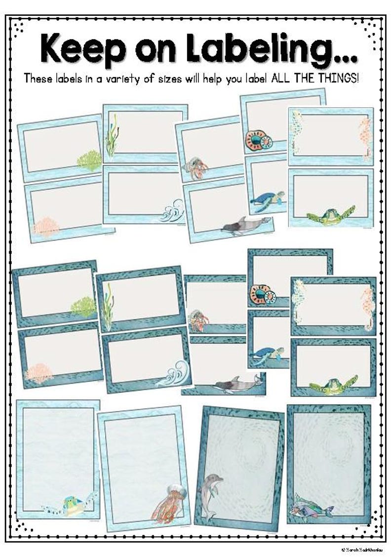 Under the Sea Ocean Animals Classroom Décor and Labels - Etsy