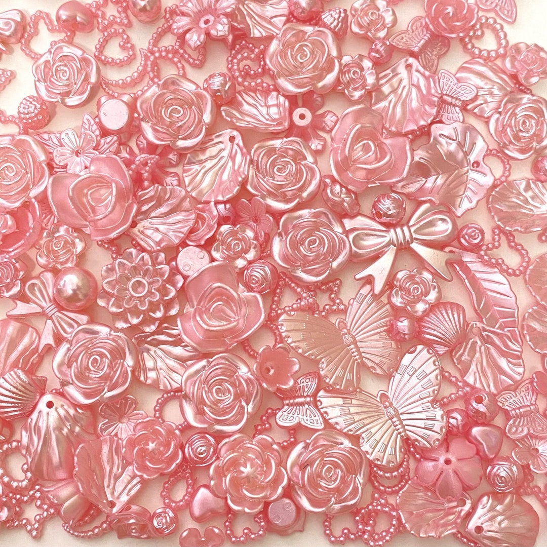 Mixed Pink Rose Baroque Style Charms ( 100+pcs ), Decoden Charms ...