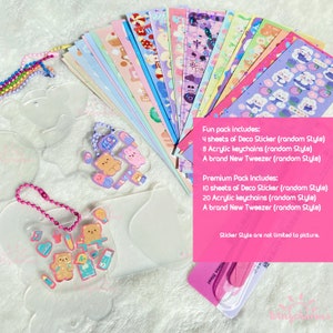Deco Sticker Key Chains Set, Beginner Deco Sticker Key Chain Kit - Etsy