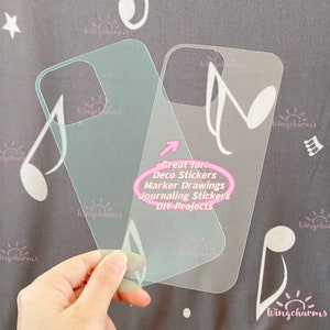 Phone Deco Card, Clear Phone Background Card, Phone Backing Card, Clear ...