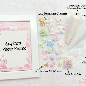 Decoden Photo Frame Cream Glue and Charms Kit ,decoden Kits for ...