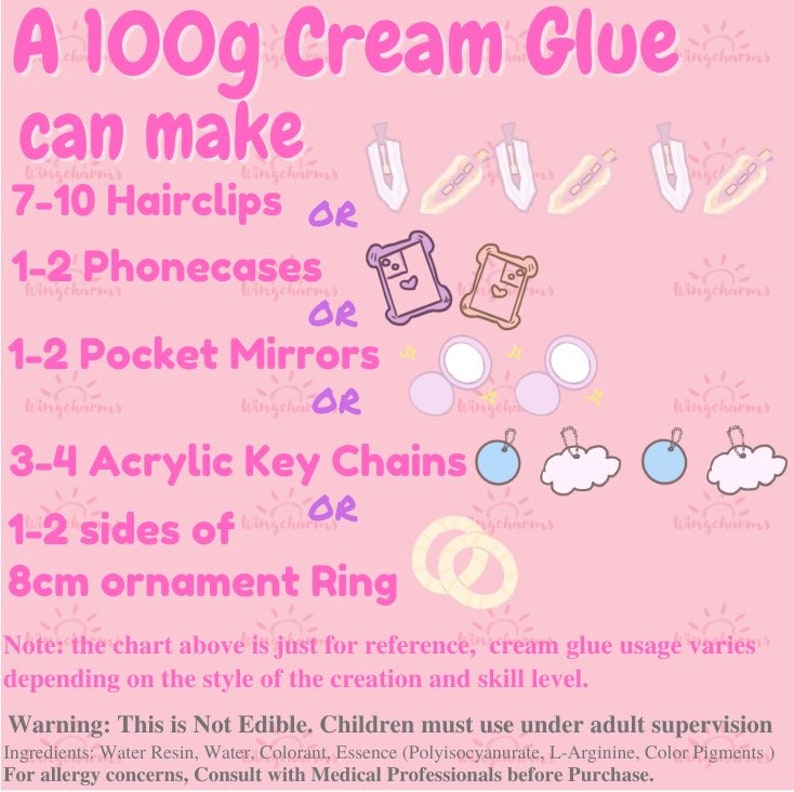 100g Decoden Cream Glue Fake Whipped Cream Glue for Decoden - Etsy