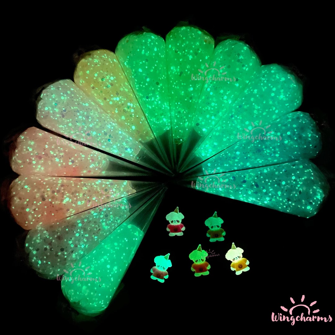 Glow in the Dark Neon Jewel Decoden Glitter Jelly Based Cream Glue 50g ...
