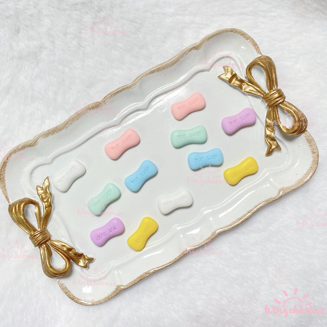 Cute Pastel Color Soap Charms Set of 6, Decoden Charms, Decoden ...