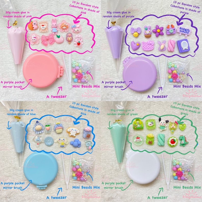 Decoden Pocket Mirror Brush Kit decoden Kits for Beginners - Etsy
