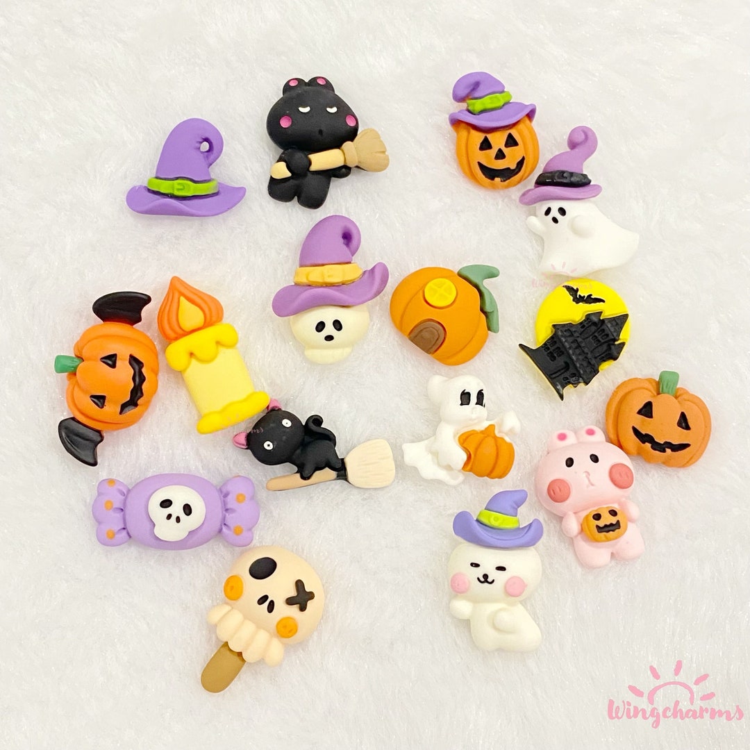 Cute Kawaii Halloween Themed Cabochon, Decoden Charms, Ghost Cabochon ...