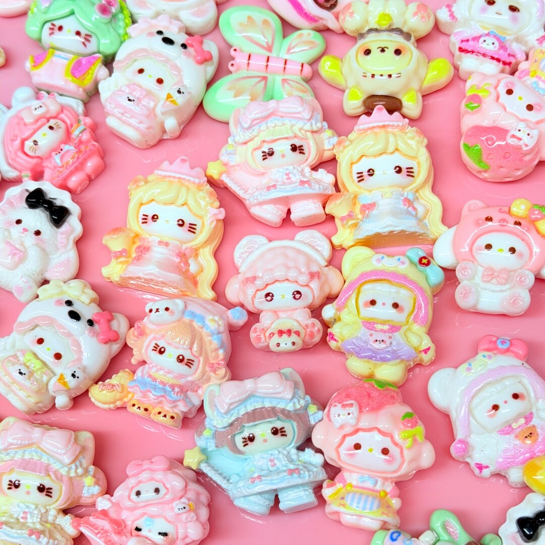 Premium Animal Cabochon Mix, Cute Kawaii Charms, Cartoon Cabochon ...