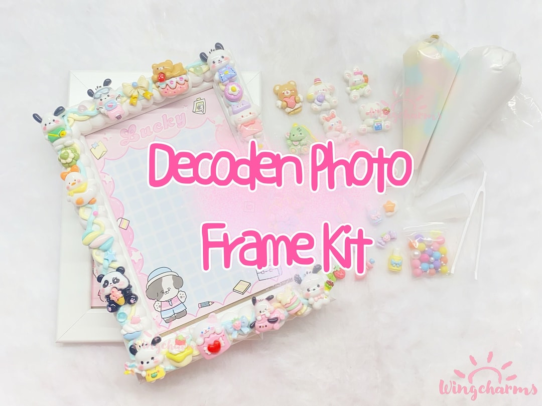 Decoden Photo Frame Cream Glue and Charms Kit ,decoden Kits for ...
