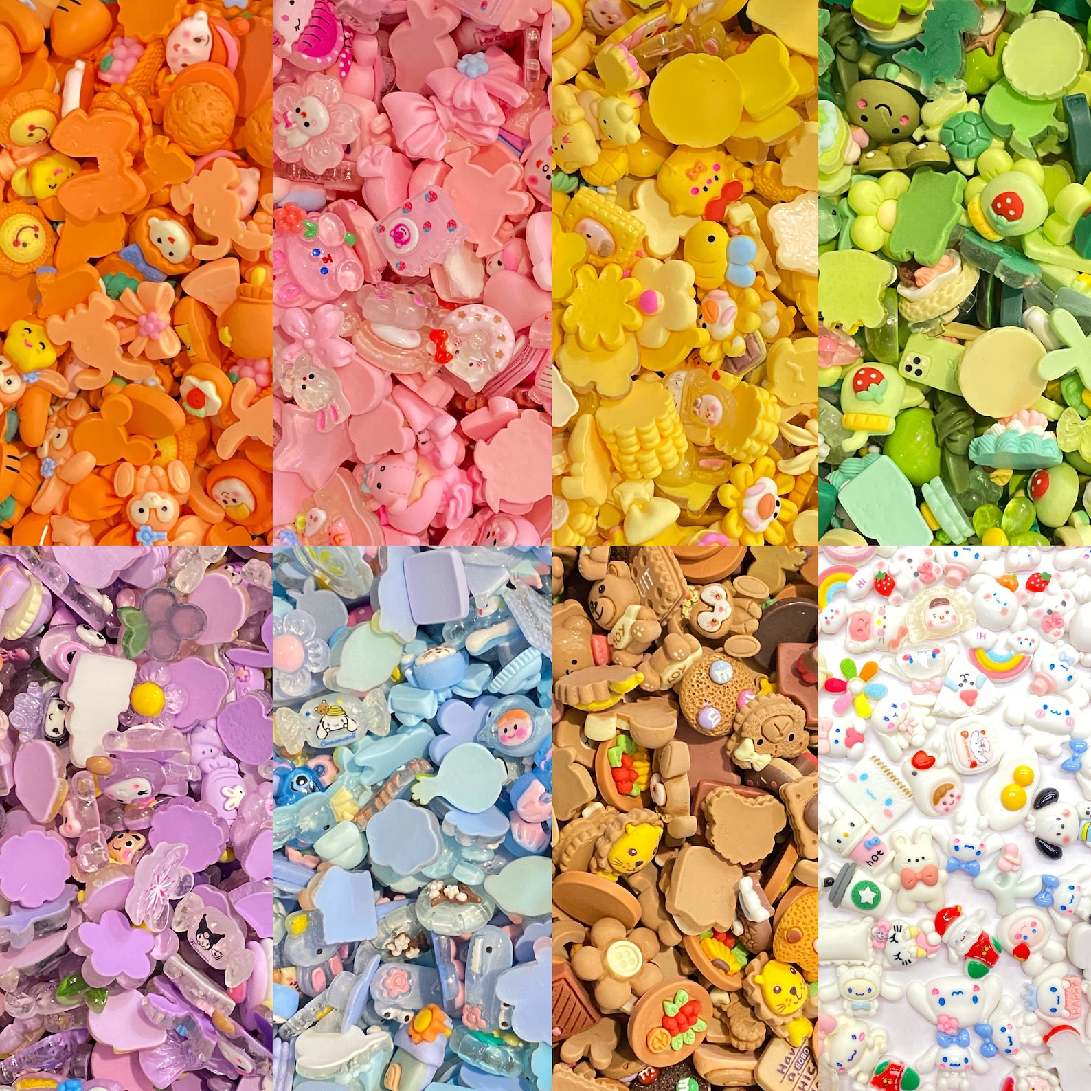 Decoden Charms Mix,diy Charms Mix, Resin Charms, Cabochon Color Mix - Etsy
