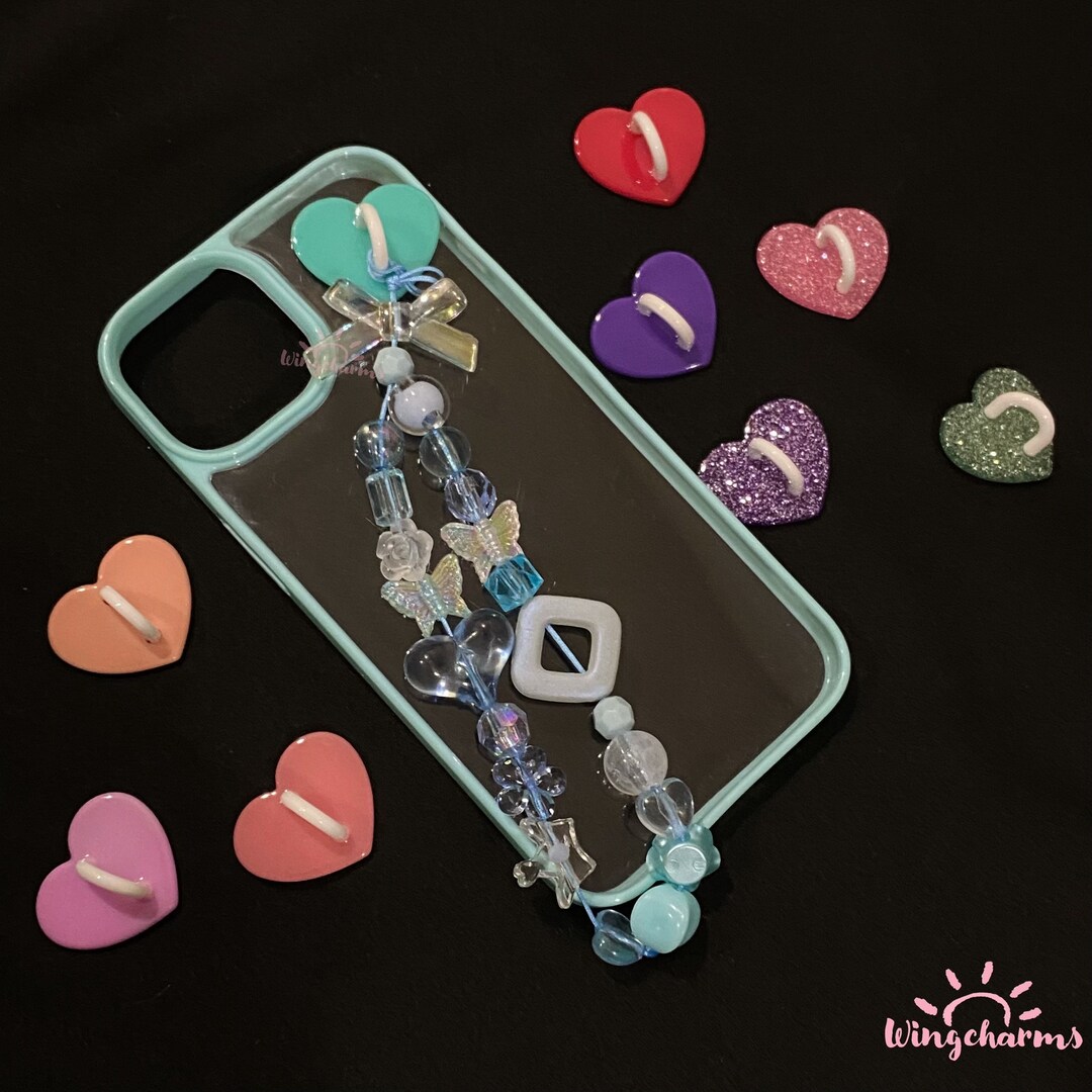 Heart Shaped Phonecase Chain Holder, Phone Chain Grip Hook - Etsy
