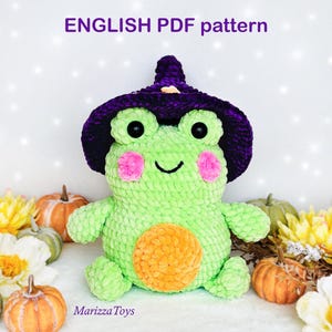 DIY Halloween Frog Wizard Crochet Amigurumi Pattern PDF - Amigurumi ...