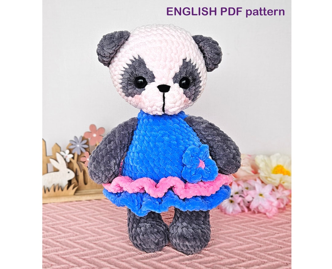 DIY Crochet Panda PATTERN PDF - Amigurumi Panda Pattern - Plush Panda ...