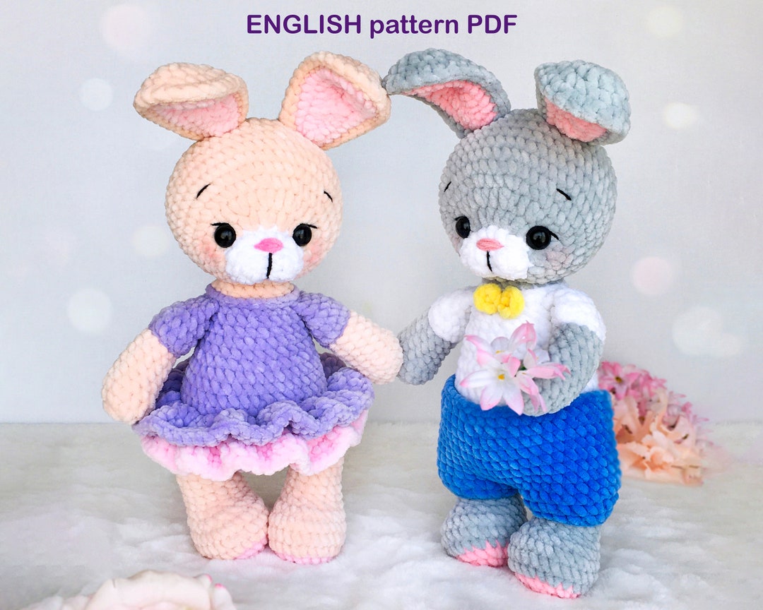 DIY Crochet Bunny PATTERN PDF - Easy Amigurumi Plush Bunny Pattern ...