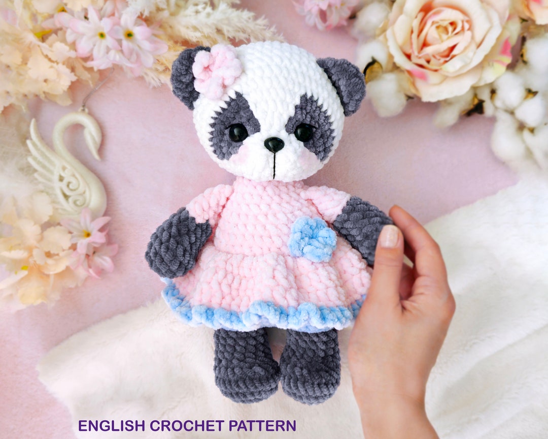 DIY Panda Amigurumi Pattern - Cute Crochet Tutorial PDF- Plush Panda in ...