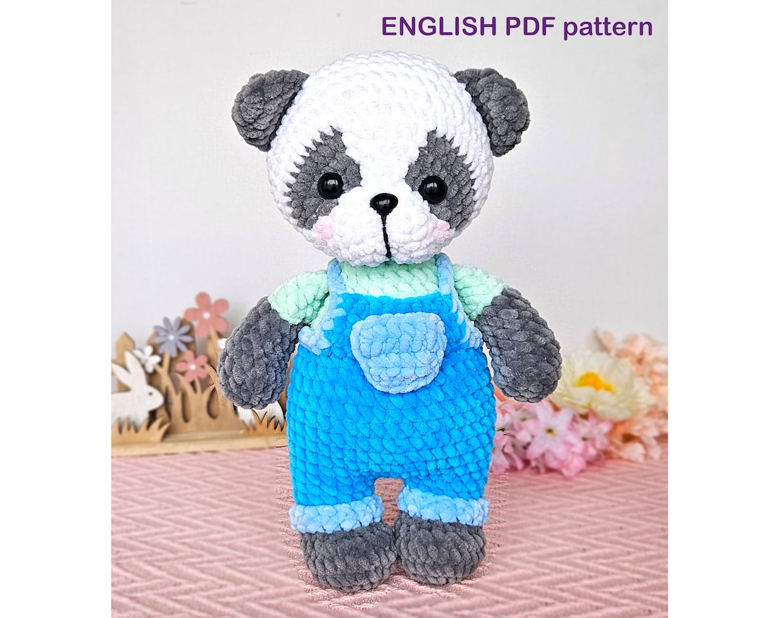 DIY Crochet Panda PATTERN PDF - Amigurumi Panda Pattern - Plush Panda ...
