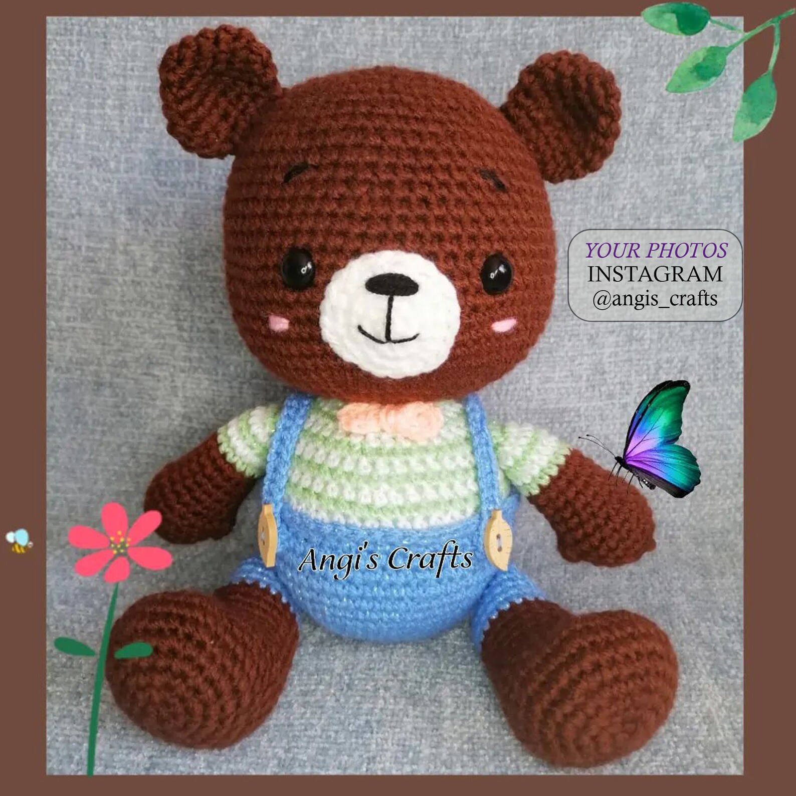 Crochet PATTERN Bear Crochet Bear Amigurumi Pattern - Etsy