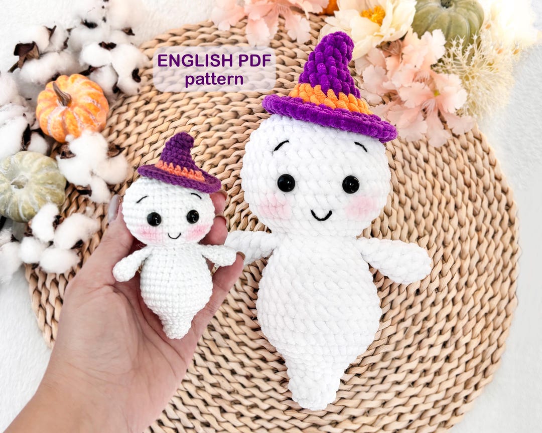 DIY Easy Crochet Little Ghost PATTERN Pdf - Cute Amigurumi Little Ghost ...