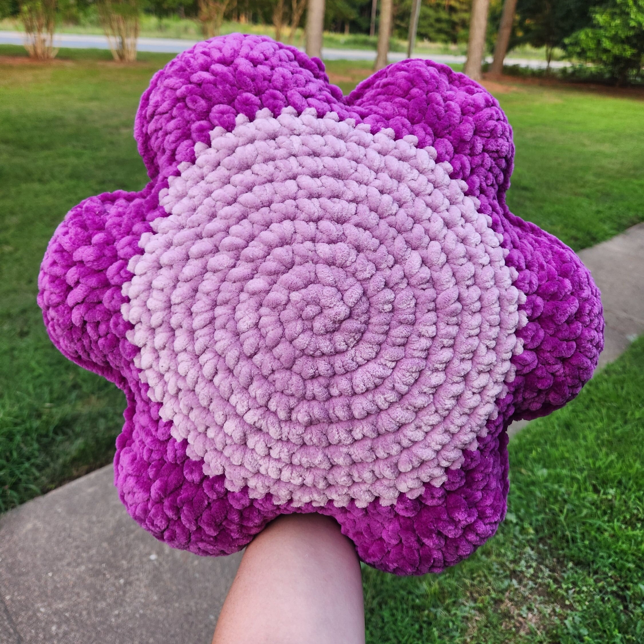 Retro Crochet Flower Pillow - Etsy