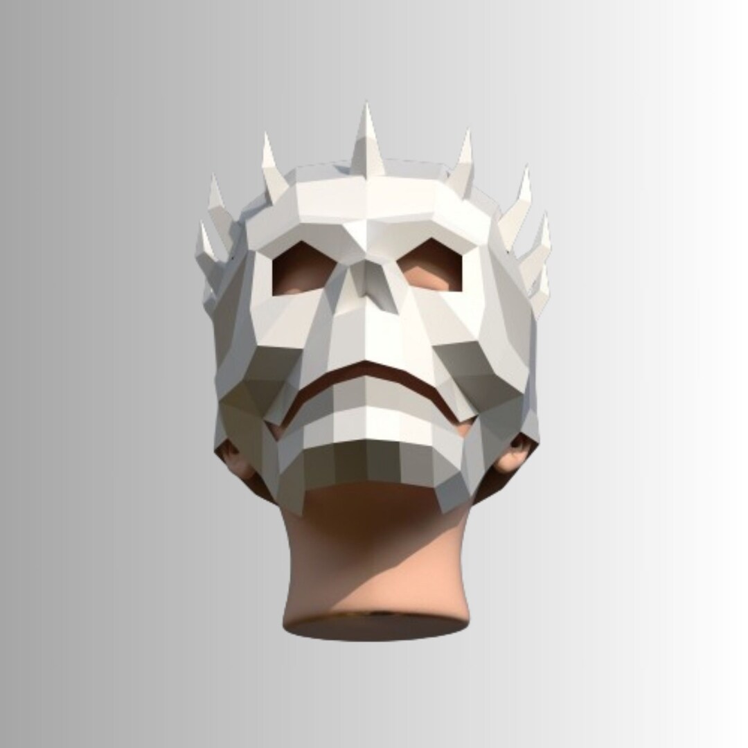 DIY Skull Mask Papercraft: Low Poly 3D Paper Mask Skull Mask - Etsy